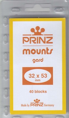 Prinz Stamp Mounts 32x53 mm Clear Archival Holders 40 Long Term High ...