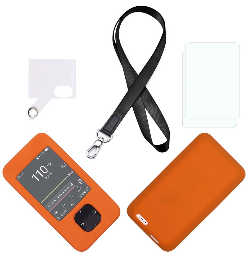 Silicone case set (case + screen protector + lanyard) For Dexcom G7 ...