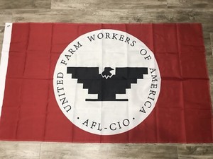 United Farm Workers Flag 3x5 ft UFW Union Black Eagle Logo Protest ...