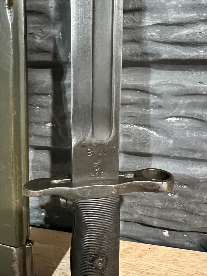 Springfield Arsenal M1905 Bayonet W/Scabbard SA 1908 U.S Army 9.5 ...