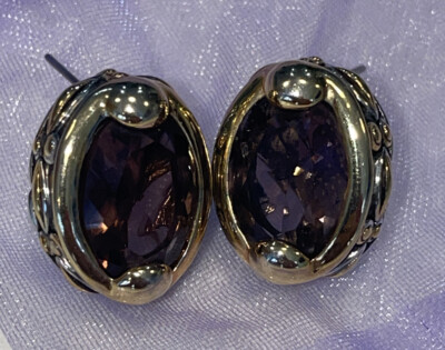 Vintage MX Designer Post Earrings Gold Tone Marked | eBay