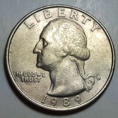 1989 D Washington Quarters Die Deterioration Doubling Error Coin | eBay