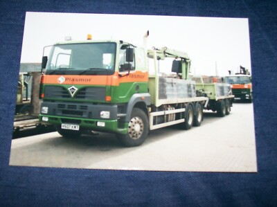 TRUCK PHOTO COLOUR ~ FODEN ALPHA MK.1 DRAWBAR CRANE/BLOCK WAGON PLASMOR ...