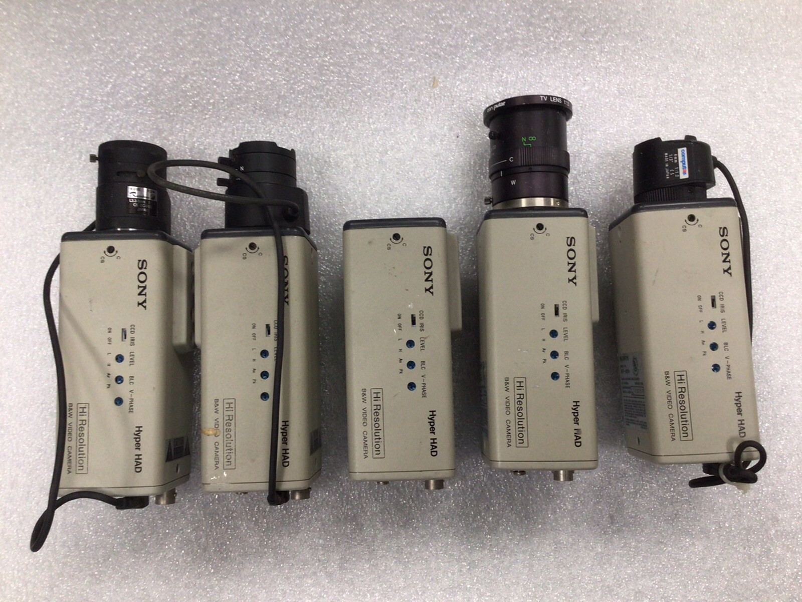 5x Sony Hyper HAD B & W Hi Resolution SPT-M314 B/W Cameras Surveillance ...