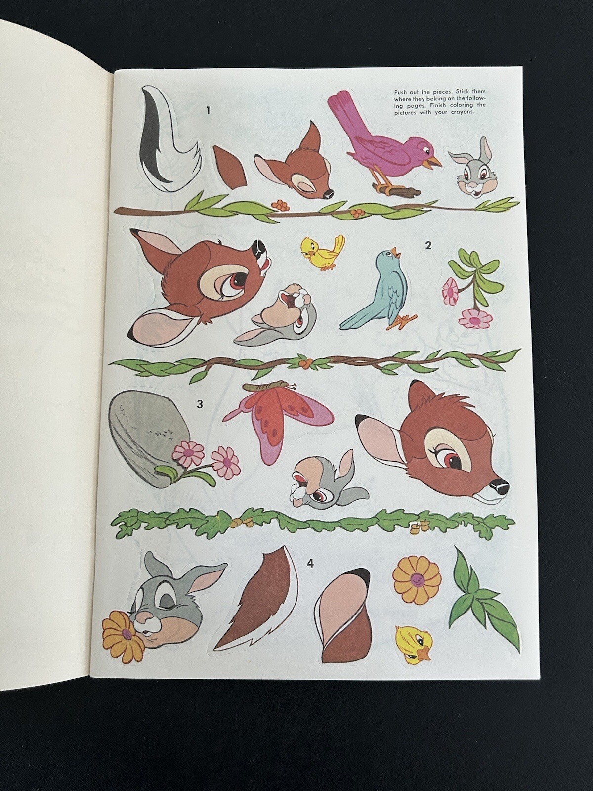Vintage Golden Walt Disney Bambi Sticker Fun Book Unused 1974 | eBay