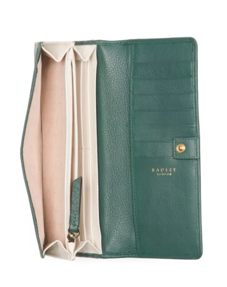RADLEY LONDON Leather Our Favorite London Flap Over Wallet Green - NWT ...