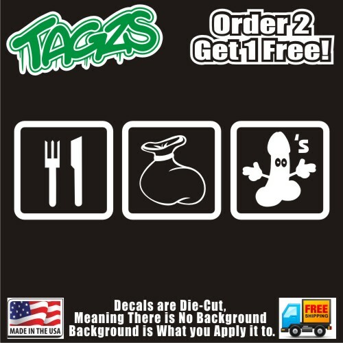 Eat A Bag Of Funny DieCut Vinyl Window Decal Sticker Car Truck SUV JDM ...