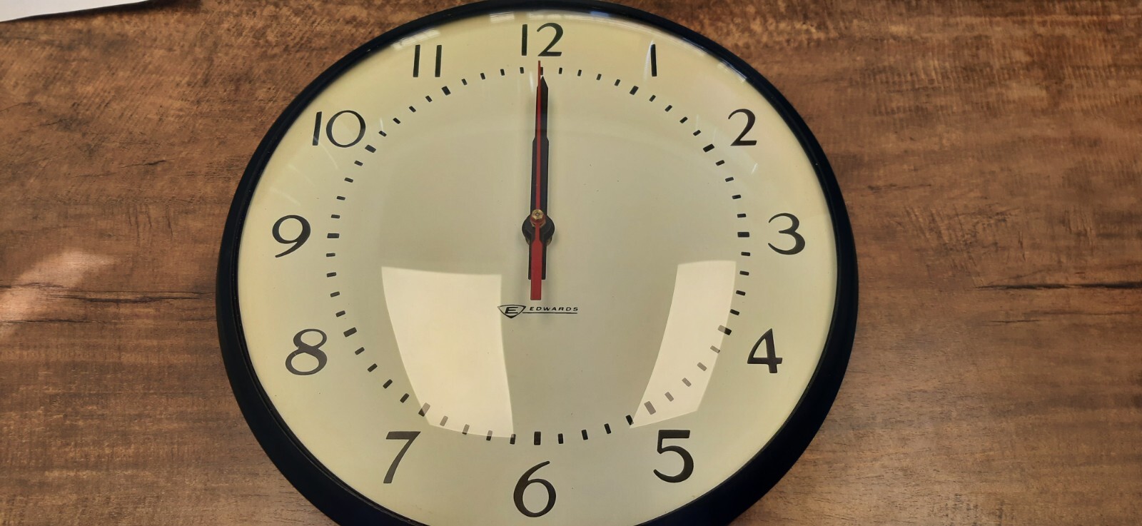 Edwards 10" Wall Clock 120v AC, 12 Hr Dial Black New Free Shipping! | eBay