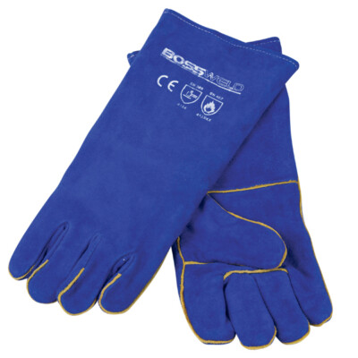 Bossweld Blue Welders Gauntlets 700995 | eBay Australia