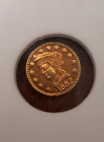 1852 California Gold 1/2 Token Uncirculated Gold PLATED | eBay