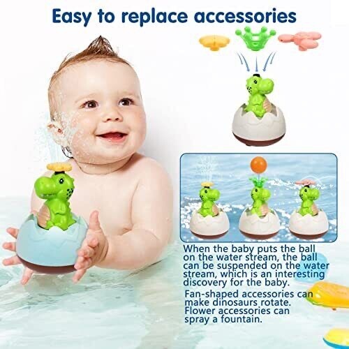 Sea World Water Spray Dinosaur (Yellow) Bath Tub Fun for Toddler 3+ NEW ...