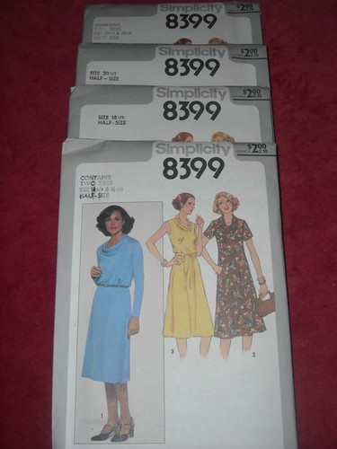 🌹UNCIRCULATED 1978 SIMPLICITY 8399-LADIES COWL NECKLINE DRESS PATTERN ...