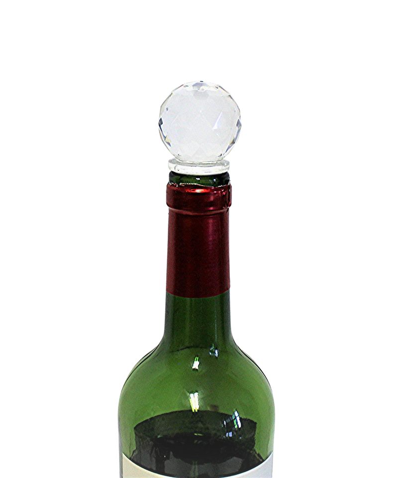 2-Pack Acrylic Wine Bottle Stoppers - Crystal Clear with Airtight ...
