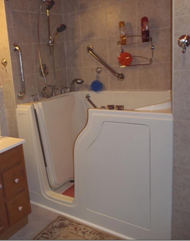 Extra Wide BIG BOY Walk In Tubs A WIDER SEAT white or biscuit W/free ...