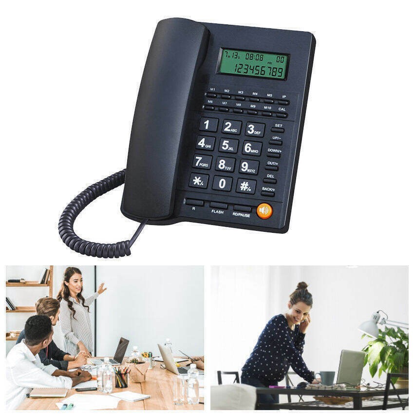 Telefono Fisso da Tavolo Scrivania per Casa Ufficio Hotel Anziani con ...