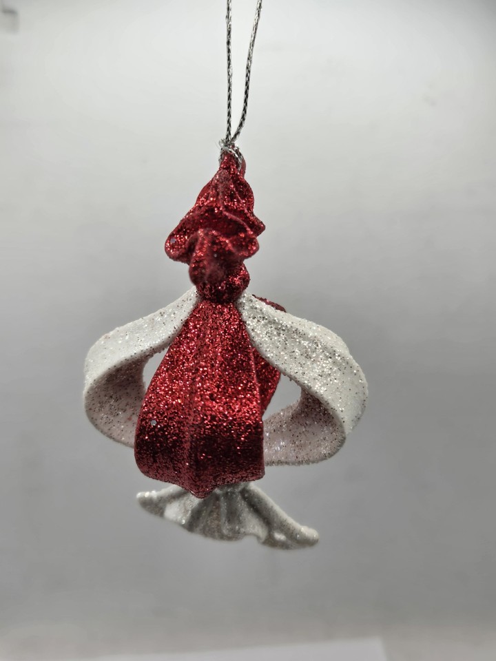 Frontgate Red and Silver Candy Wrapper Ornament | eBay