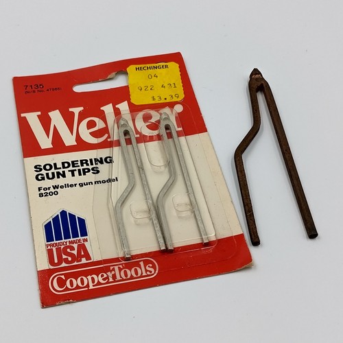 Vintage Pack of Weller Soldering Gun Tips CooperTools additional lg tip ...