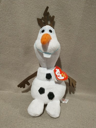 Olaf Disney Frozen Snowman 8" Plush Stuffed Toy Shiny TY Beanie Babies ...