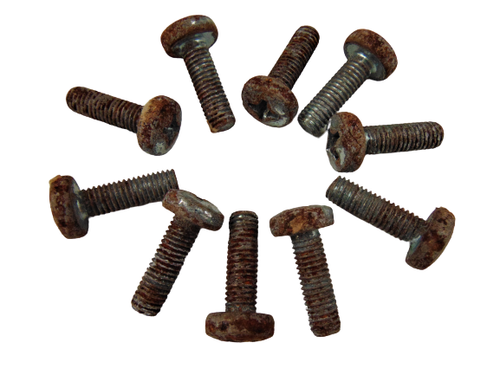 100x M8 X 25mm Rouillé de Pan Tête Phillips Vis à Machine Acier ...