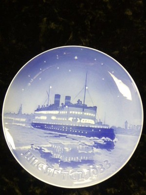 Bing & Grondahl /B&G 1933 Christmas Plate " Korsor-Nyborg Ferry " | eBay