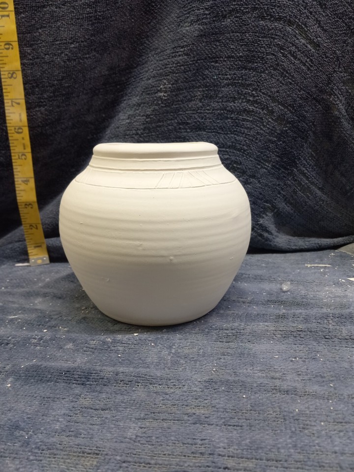 S.W. Feather Pot 6 to 7" tall Ready to Paint Ceramic Bisque | eBay