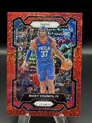 2023-24 Prizm NBA Ricky council IV Rookie Prizm Red Sparkle | eBay