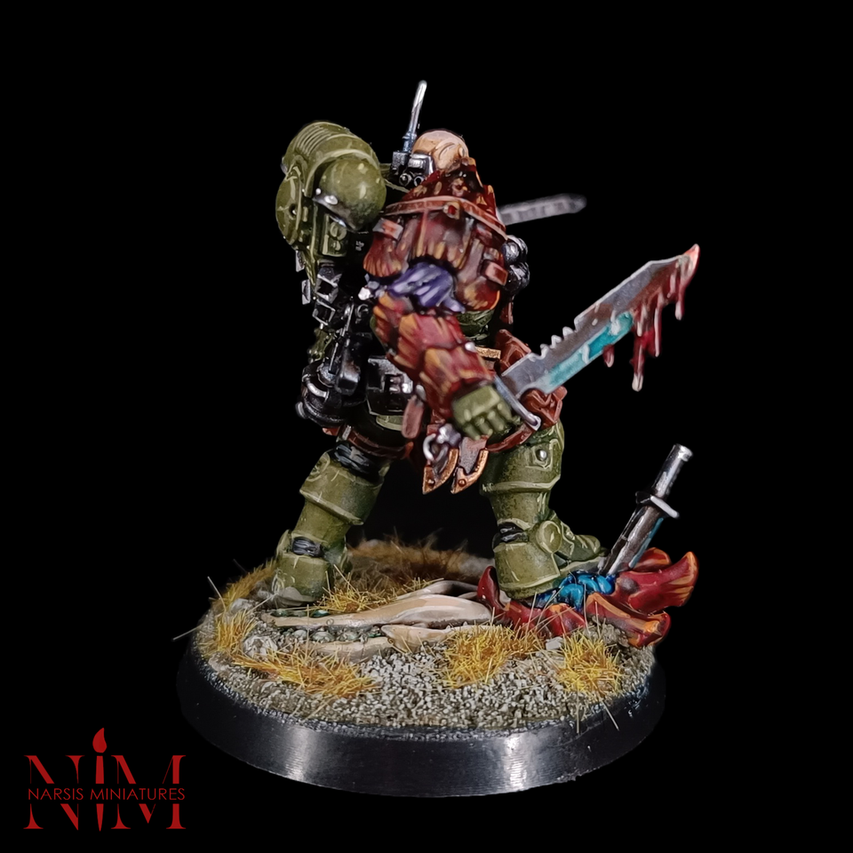 Warhammer 40k painted Raptors lieutenant in phobos armour with combi ...