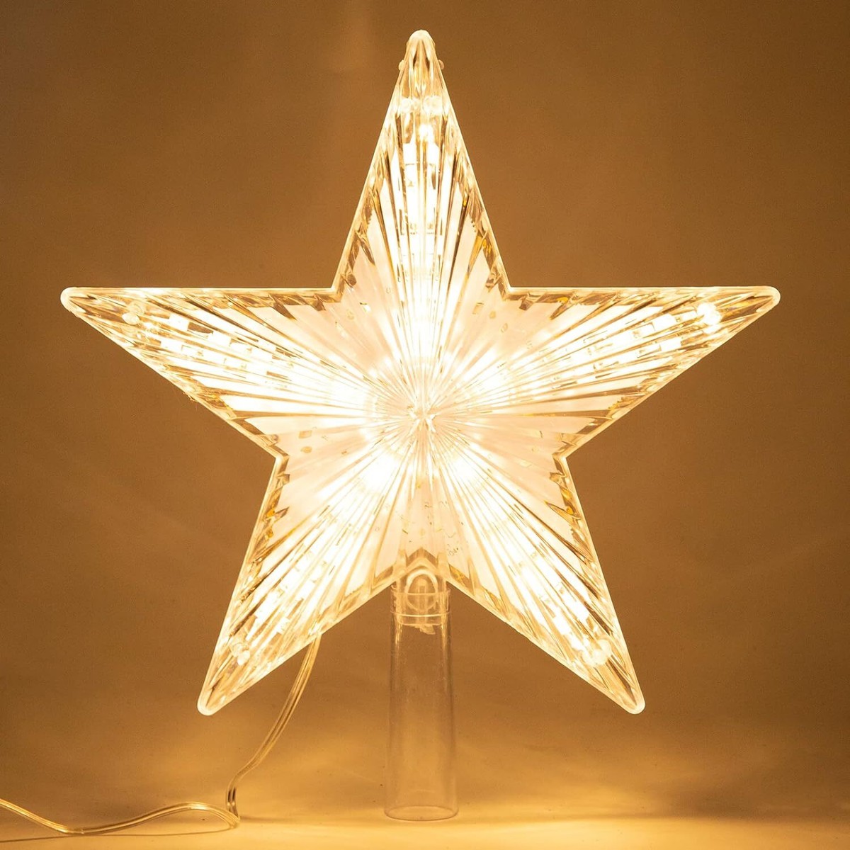Christmas Tree Topper Red Gold Star Topper 20cm Tree Topper Star For ...