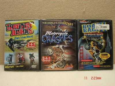 *3 DVDs New - Road Rage, Motorcycle Crashes and Throttle Junkies | eBay