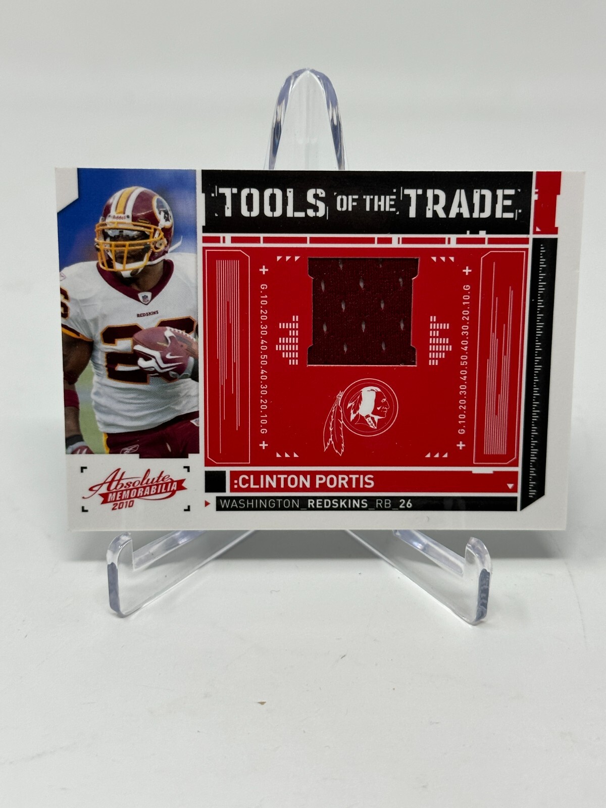 2010 Absolute Football Clinton Portis Jersey Tool Of The Trade Card #30 ...