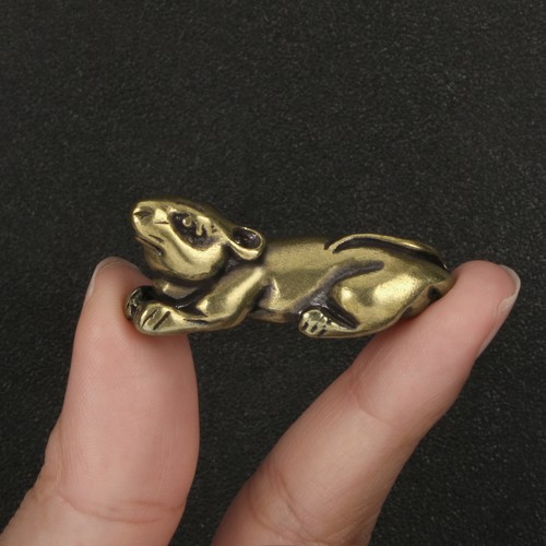 Solid Brass Mouse Figurine Small Statue Home Ornament Figurines ...