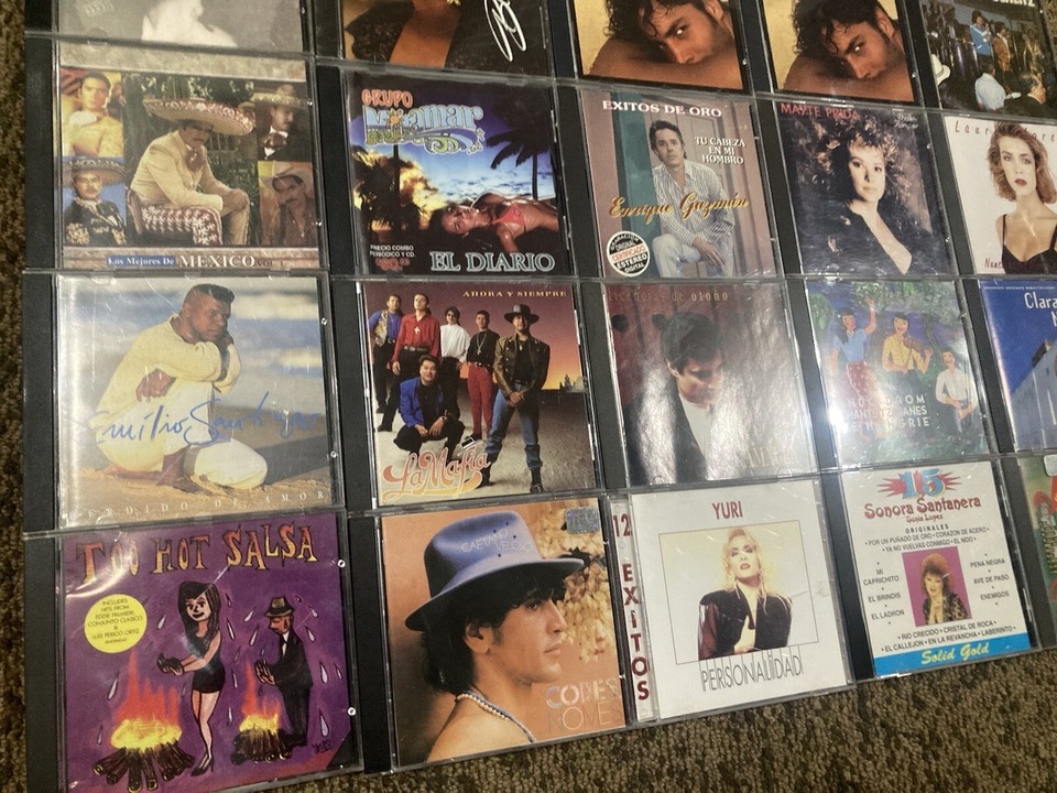Huge Mexican Latin Music CD VHS Lot Cumbia Tejano La Mafia MAZZ Juan ...
