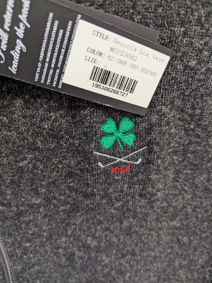 NWT MEN'S GREYSON SEQUOIA LUX FULL ZIP VEST, SIZE: L, COLOR: GRAY ...