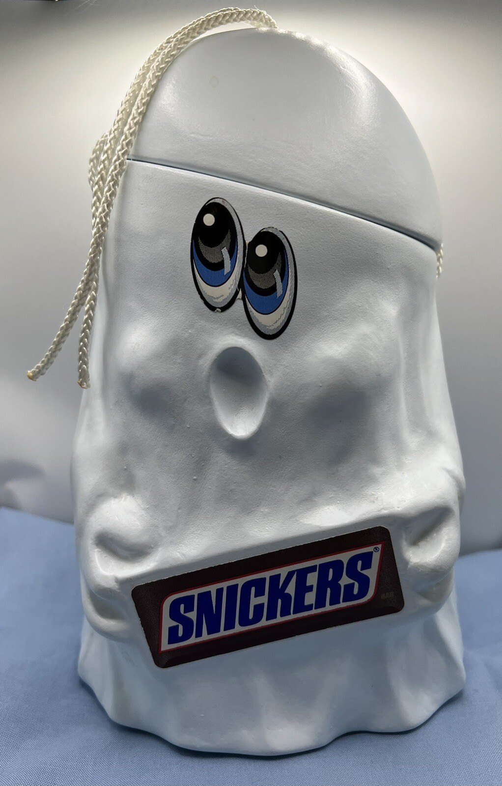 Vintage Mars Snickers Ghost Bucket Halloween Pail & Lid Needs Cleaning ...