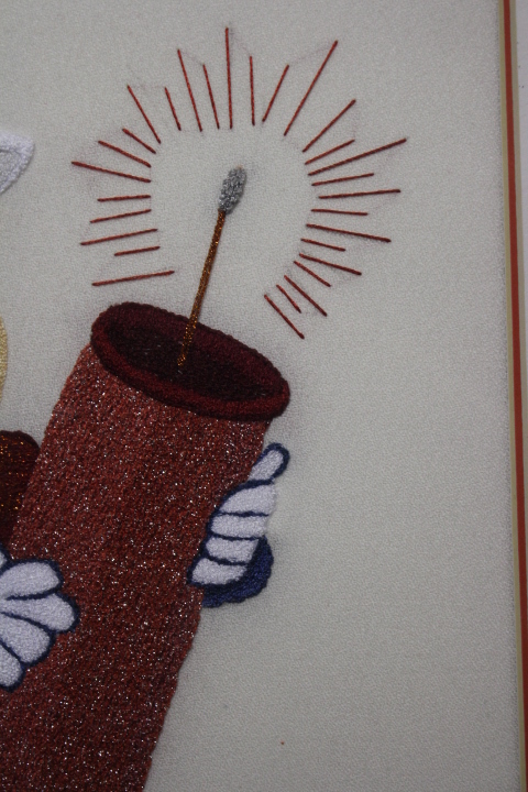 Bunka Shishu Japanese Uncle Sam Embroidery Framed Art Master Mary ...