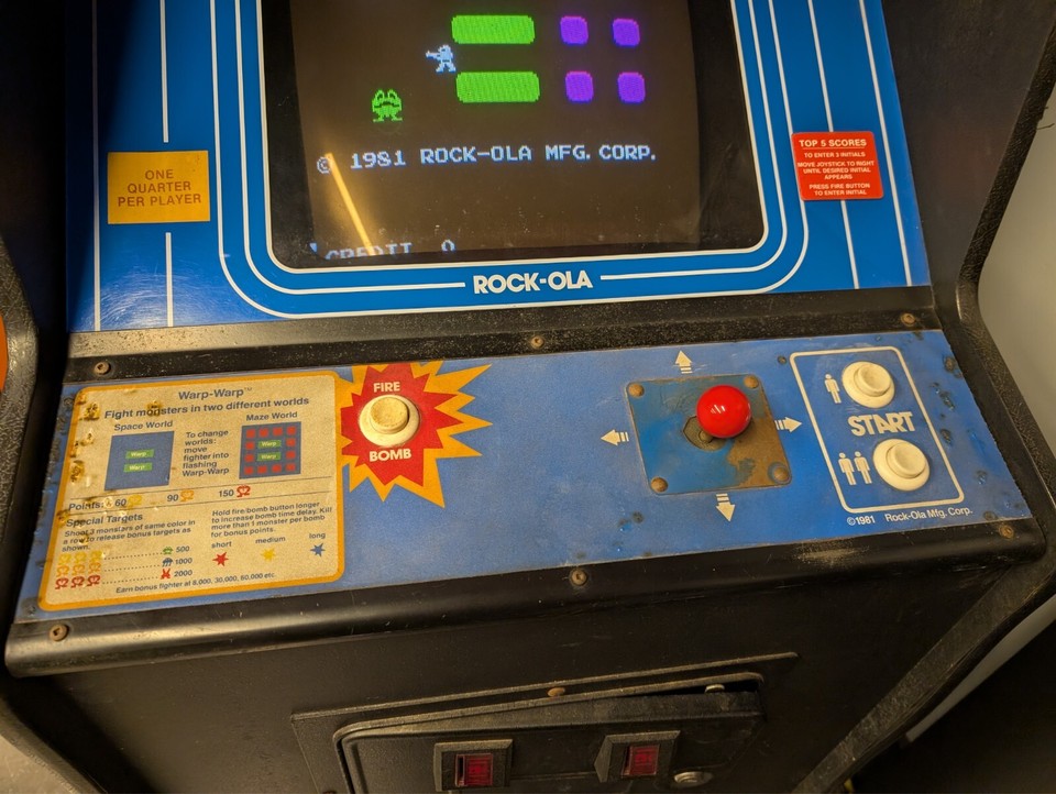WARP WARP arcade machine by Rock-Ola 1981 | eBay