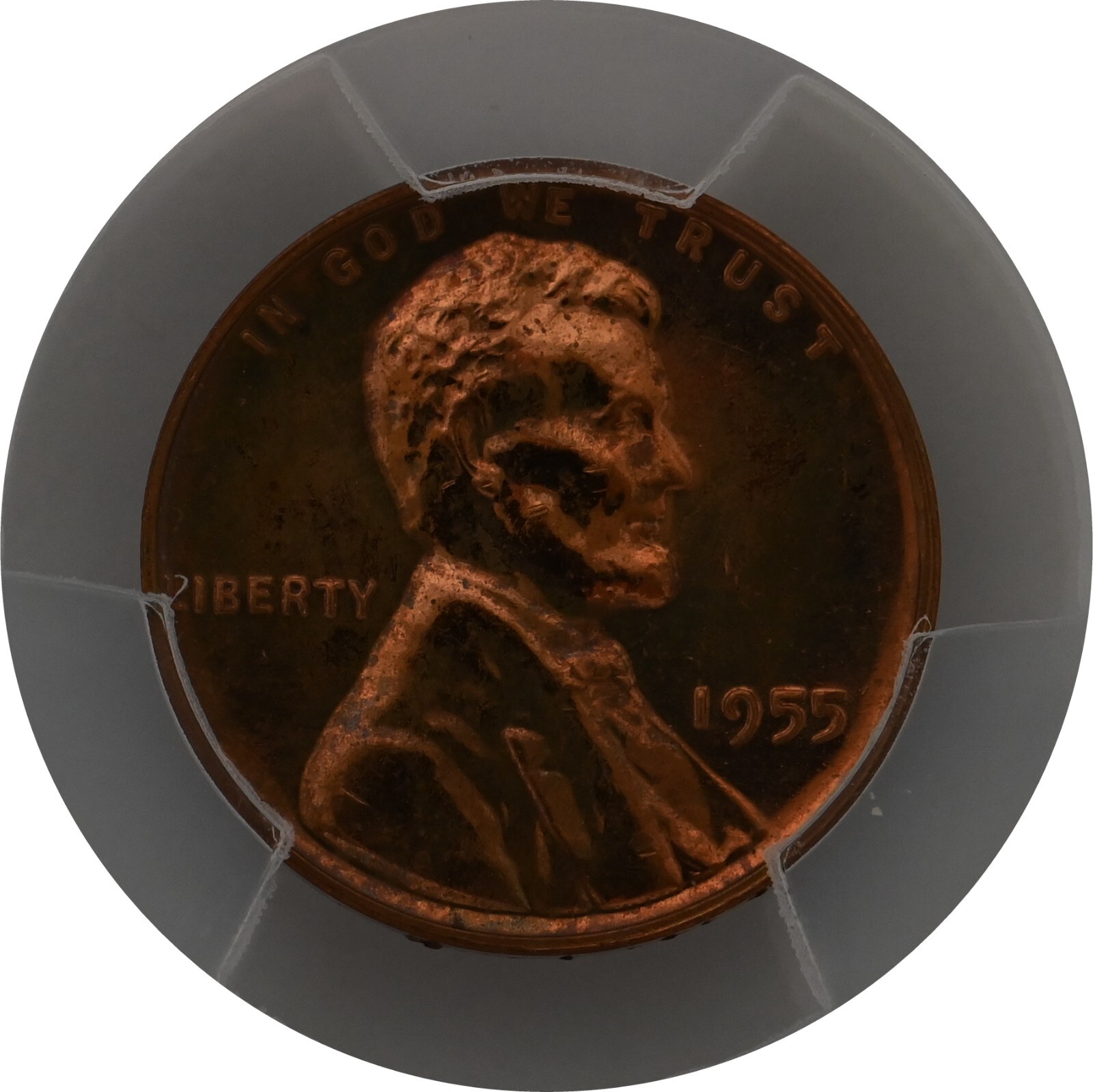 ONE OF PR64RB 1955 RED BROWN WHEAT LINCOLN PENNY PCGS PROOF P-MINT ...