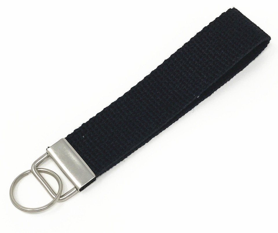 Solid Cotton Webbing Wristlet Key Fob keychain | eBay