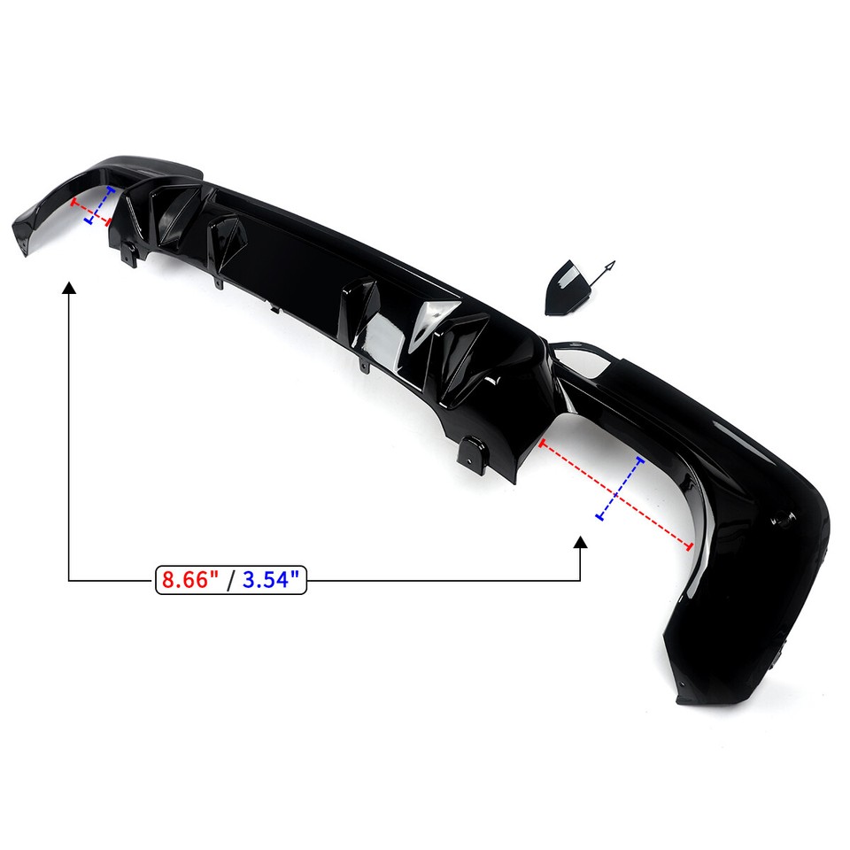 Gloss Black Rear Bumper Diffuser Lip For BMW X3 G01 M40i M Sport 2018 ...