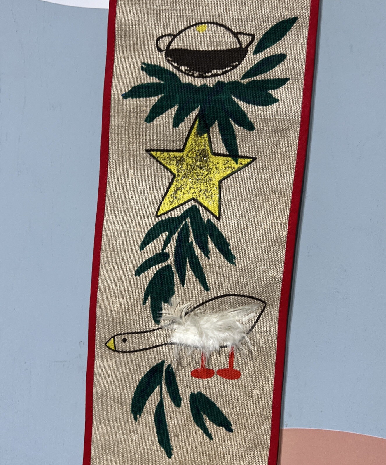 Danish Christmas Wall Hanging Gerda Nordby Juleklokkestreng Painted ...