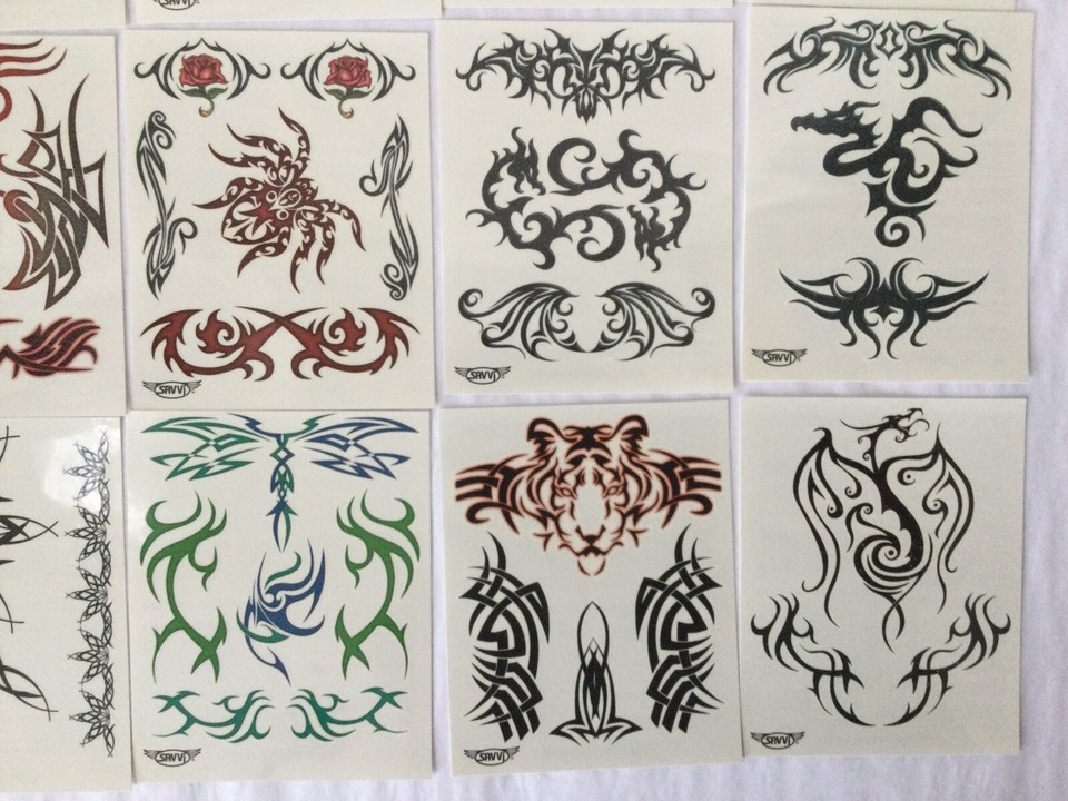 New 50+ Tribal Temporary Tattoos Savvi Sealed Package | eBay