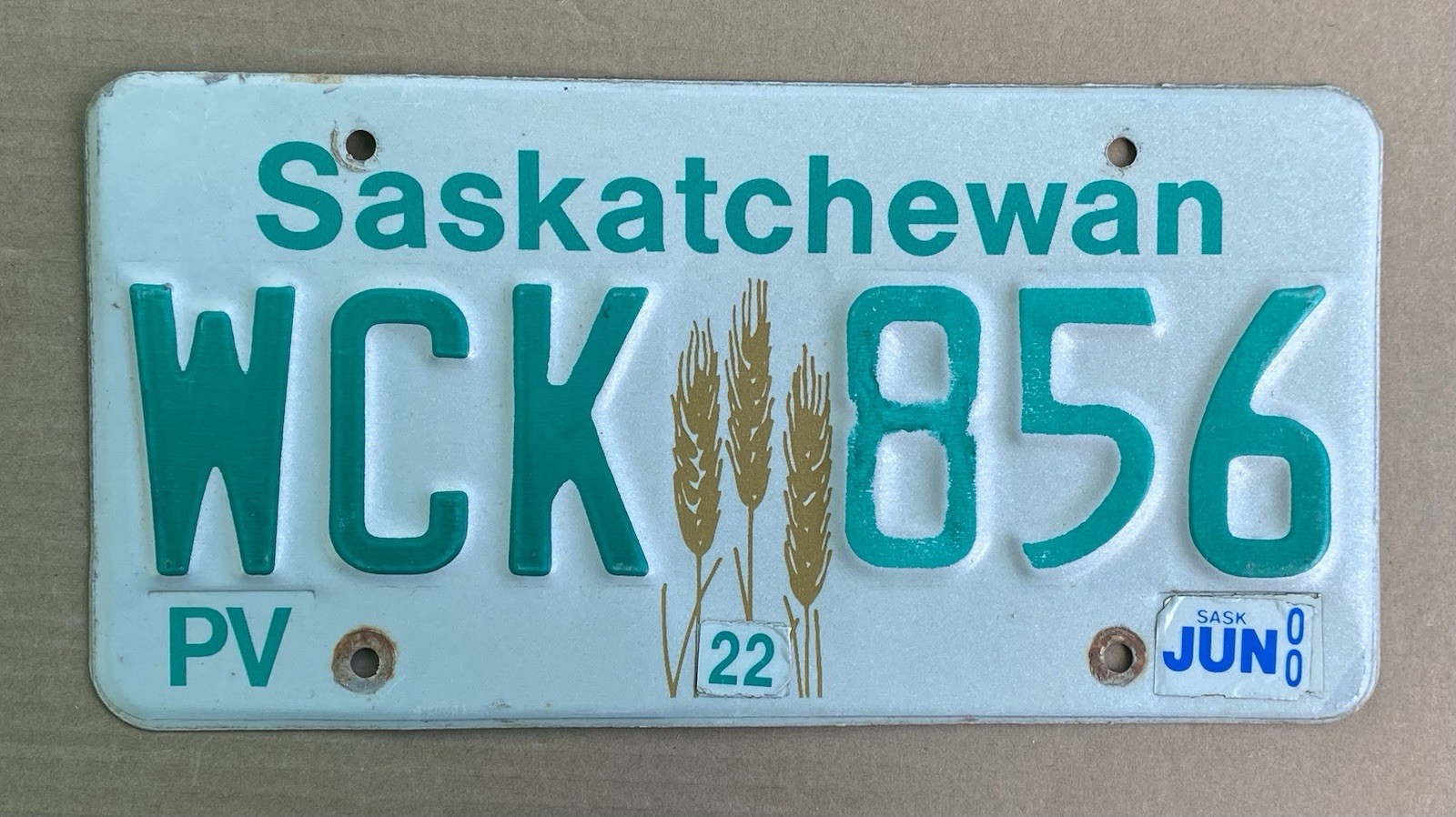 2000 Saskatchewan Canada License Plate #WCK 856 Wheat (1/2) | eBay