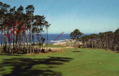 Picture Postcard: Pebble Beach, First Hole, Spyglass Hill Golf Course ...