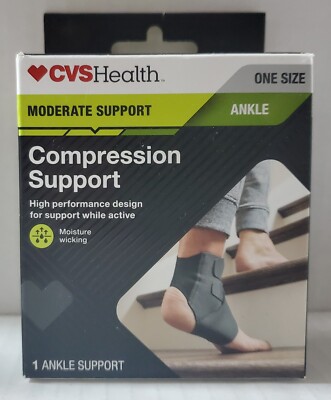 New! CVS Ankle Compression Support One Size Moderate Support | eBay