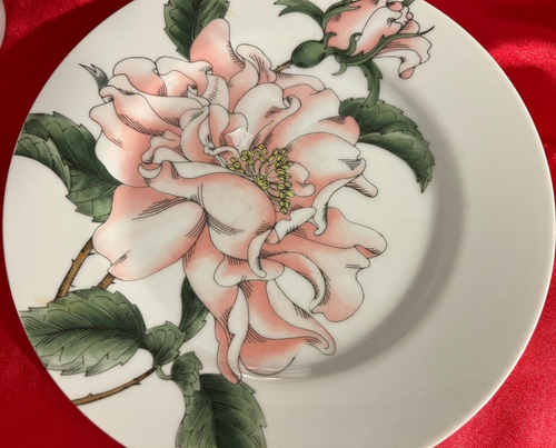 4 FITZ & FLOYD Plates and 3 Mugs SUMMER ROSE from Japan | eBay