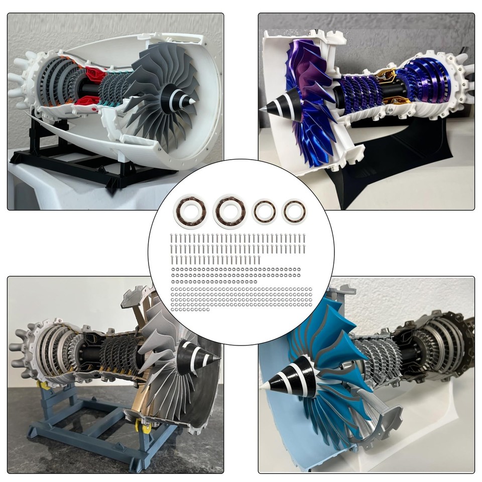 3D Printer - Jet Engine Model Components Kit: High Quality STEM ...