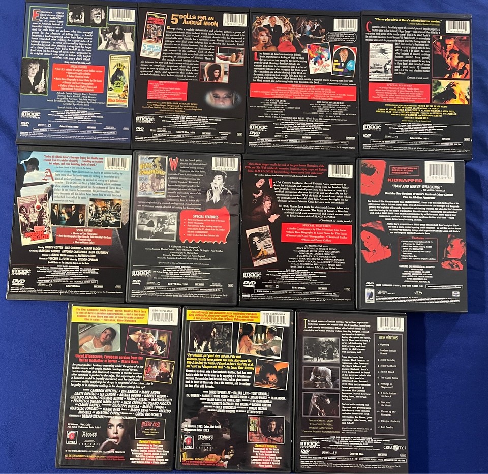 LOT-OOP Mario Bava Collection DVD HORROR MOVIE Black Sabbath/Vampiri ...