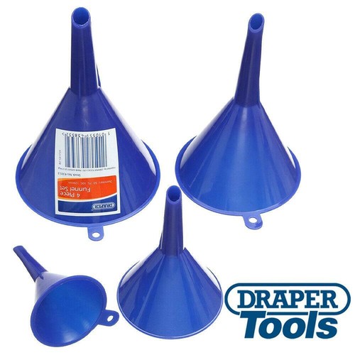 Draper 43853 4-Piece Plastic Different Size Funnel Set Kitchen Garden ...