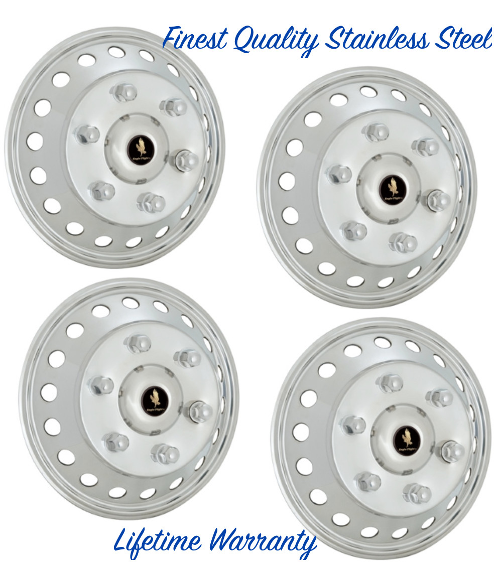 16" Freightliner Sprinter 2500 3500 Steel Hubcap Covers 18 Hole Single ...