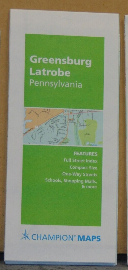 2007 Champion Street Map of Greensburg, Latrobe, Pennsylvania | eBay